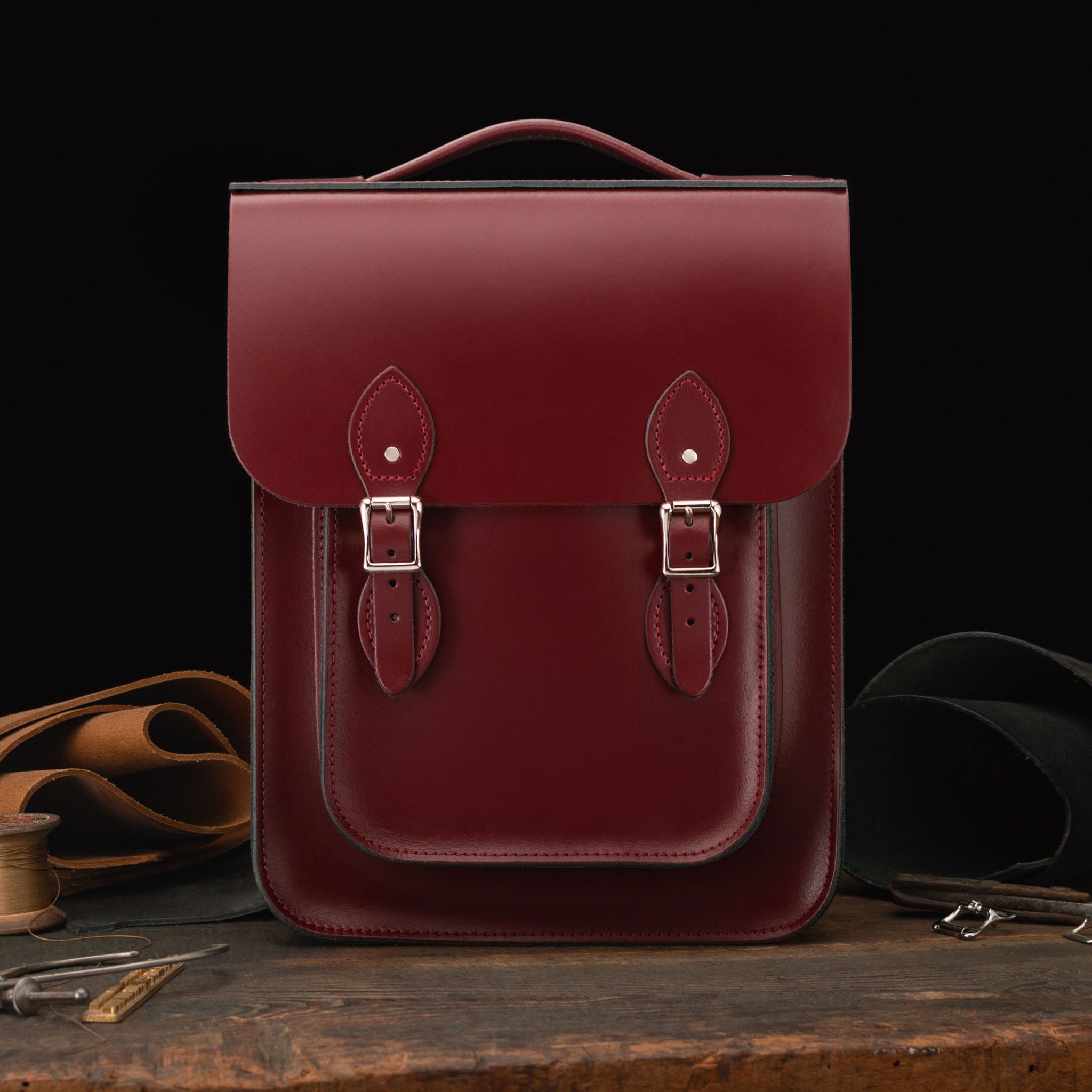 Medium Leather Backpack (Portrait) | The Leather Satchel Co. – The ...
