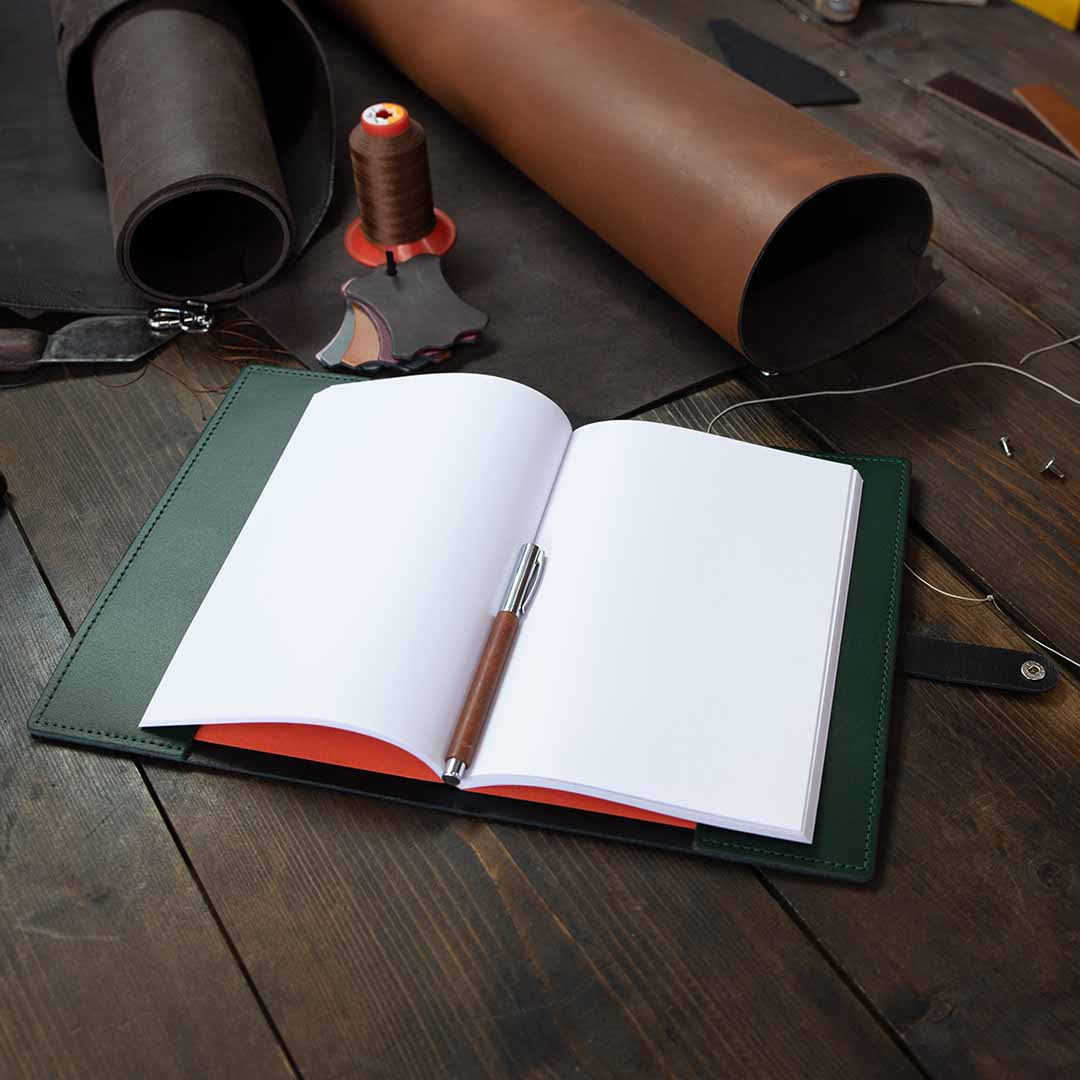 Large Leather Notebook Cover | The Leather Satchel Co. – The Leather ...